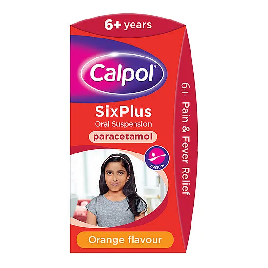 Calpol Six Plus Suspension Orange Flavour – 200ml – Cured Pharmacy