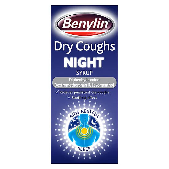 Benylin Dry Cough Night Syrup – 150ml – Cured Pharmacy
