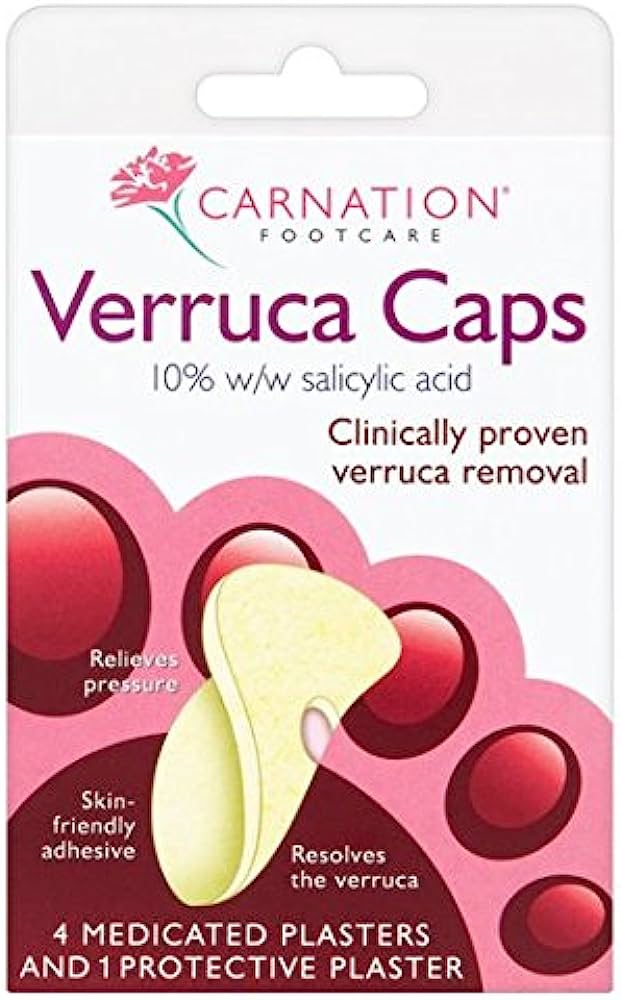 Carnation Verruca Caps: Effective Wart & Foot Corn Removal Treatment ...