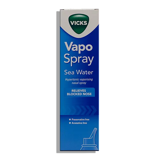 Vicks Vapo Spray Saline Nasal Spray 100ml for Cold & Congestion Relief ...