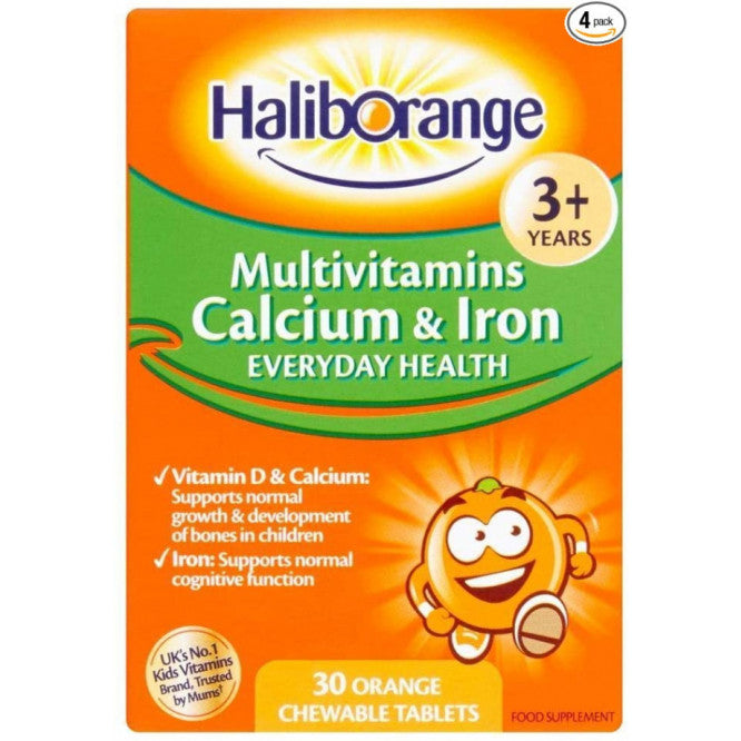 Pack of 30 Haliborange Multivitamin with Calcium & Iron Tablets – Cured ...