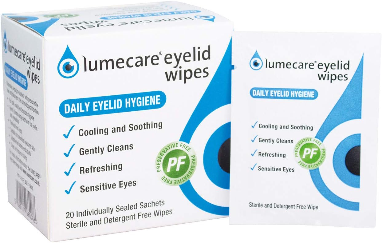 Lumecare Eyelid Wipes 20 Sachets - Gentle & Effective Eye Cleanse