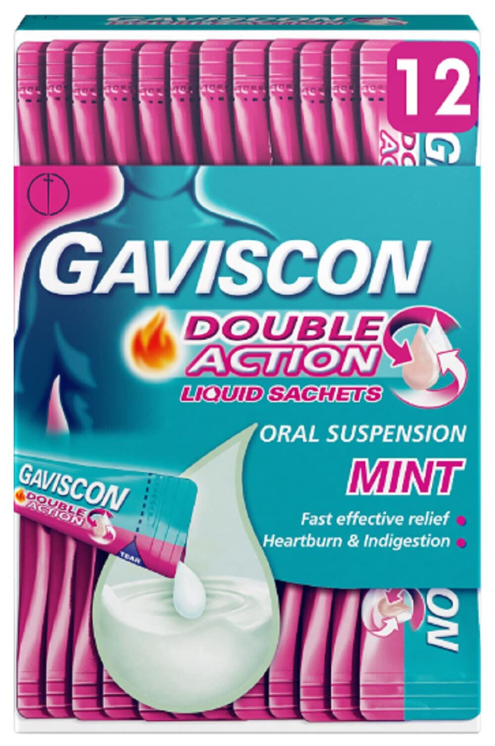Gaviscon Double Action Liquid Sachets | Fast Relief Heartburn Aid ...