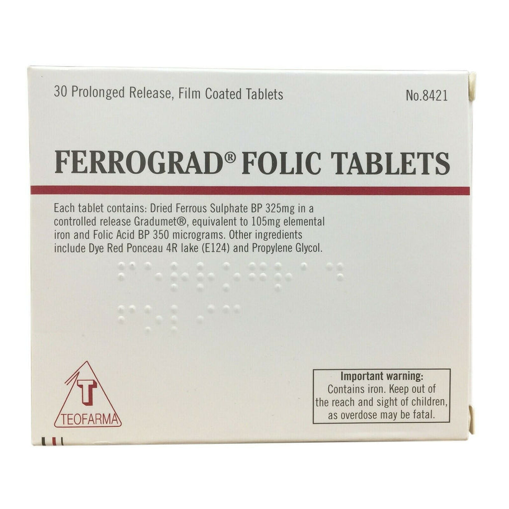 Ferrograd Folic Tablets - 30 — Cured Pharmacy