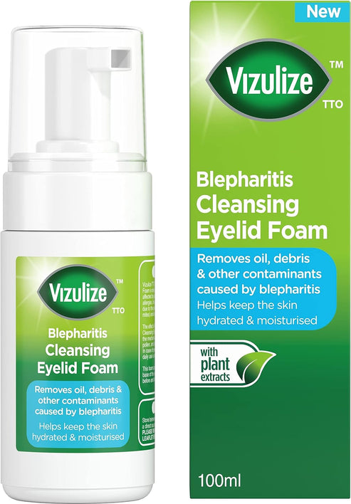Vizulize 100ml Blepharitis Eye Lid Foam - Relief for Eye Irritation