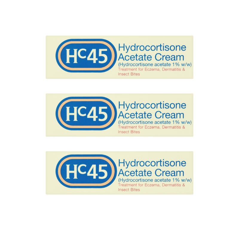 HC45 Hydrocortisone Acetate Cream - 15g — Cured Pharmacy